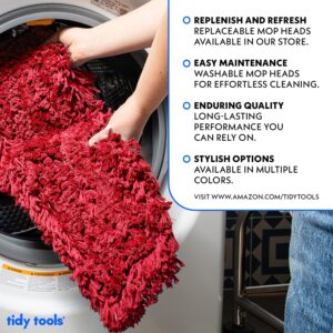 48 Inch Red Dust Mop with Metal Handle and 48 Inch Dust Mop Refill Bundle - 1 Mop Sets and 4 Refills