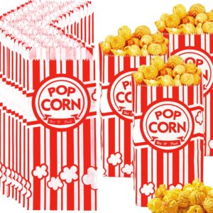 100pcs paper popcorn bags for party, popcorn paper bags 1oz, 1oz popcorn bag, 1oz popcorn bags individual servings, popcorn serving bags small for movie nights