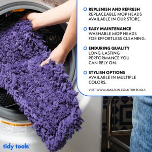 48 Inch Purple Dust Mop with Wood Handle and 48 Inch Dust Mop Refill Bundle - 1 Mop Sets and 4 Refills