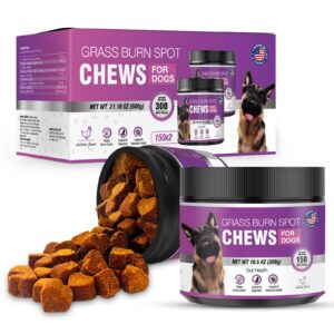 grass burn spot chews for dogs dog pee grass neutralizer 300 green grass dog chews dog pee lawn spot saver for grass burn spots dog urine neutralizer for lawns with probiotics digestive enzymes