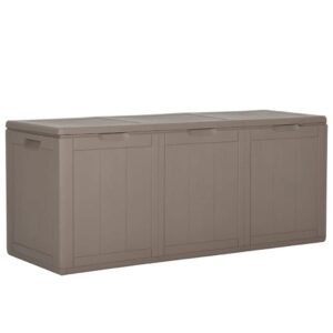 rindigoo patio storage box 71.3 gal brown pp rattan,outdoor storage chest with ample space for patio, garden, and terrace weatherproof & uvresistant storage boxes, outdoor furniture