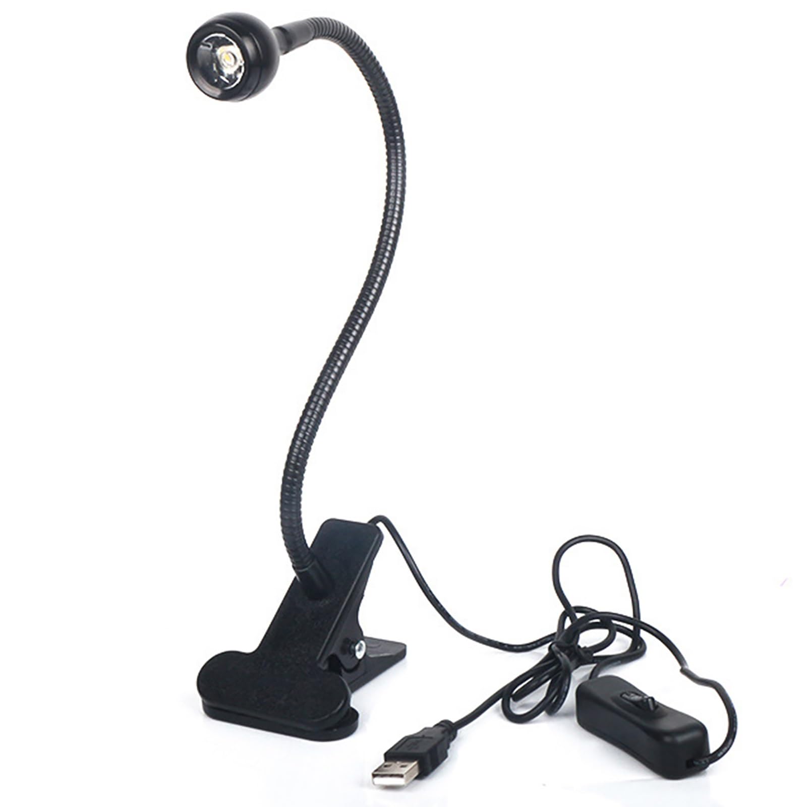 SHHUAOIL 1W LED Machine Light LED Work Light with USB 5V Flexible Gooseneck and Clamp Base Aluminum Alloy Long Life Fast Heat Dissipation High Brightness Easy to Operate for Home Use Reading Light