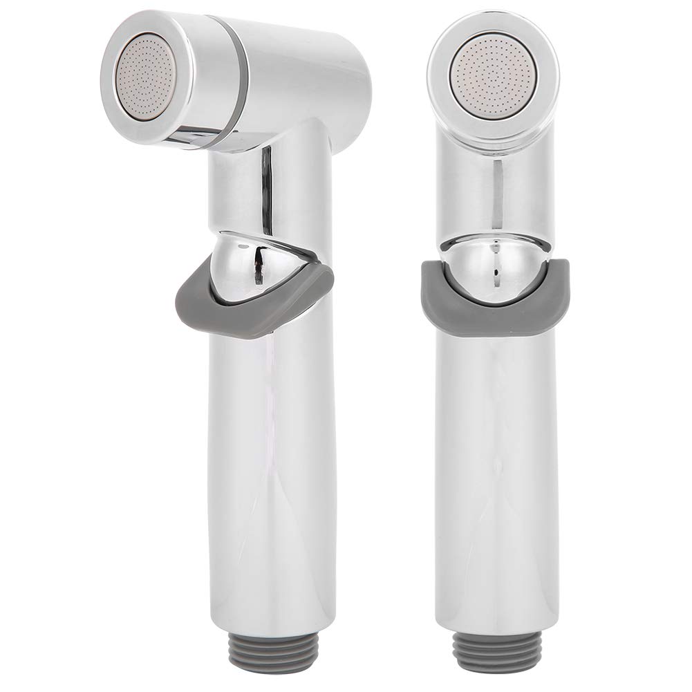 G1/2 Thread Plated ABS Stainless Steel Bidet Toilet Sprayer Head Handheld Bidet Sprayer Cloth Bathroom Diaper Sprayer for Kitchen and Toilet Cleaning