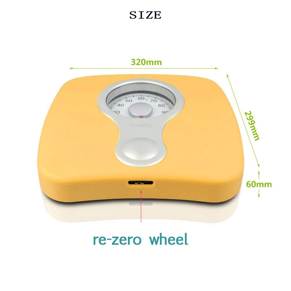 Bathroom Scale 165lb/120kg Capacity Extra Large Mechanical Dial Heavy Duty Professional Accurate Body Weight Scales