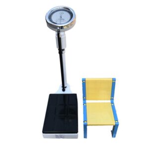 Bathroom Mechanical Scale Professional Height and Weight Scale Oversized Dial, A Health Detector with A Chair