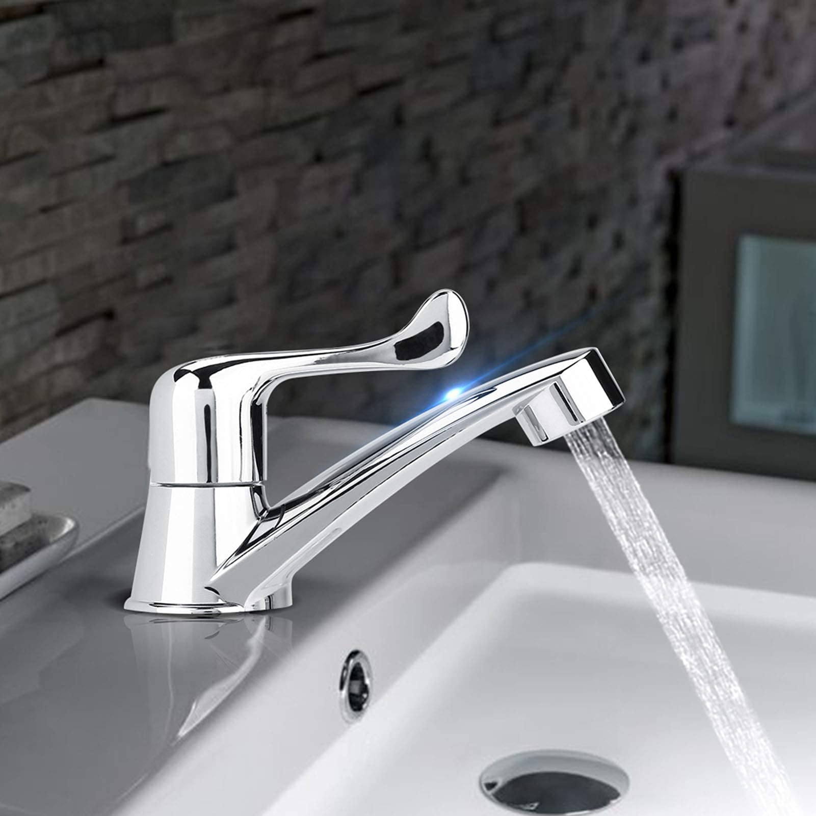 Single Cold Faucet G1/2 Water Tap ABS Plastic Sink Faucet Water Nozzle Kitchen Sink Accessories Saving Water for Bathroom Basin