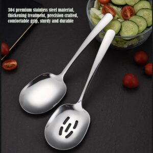 X-Large Serving Spoons Set, 9.8 Inch and 2.8 Inch Slotted Stainless Steel (2 Pack)