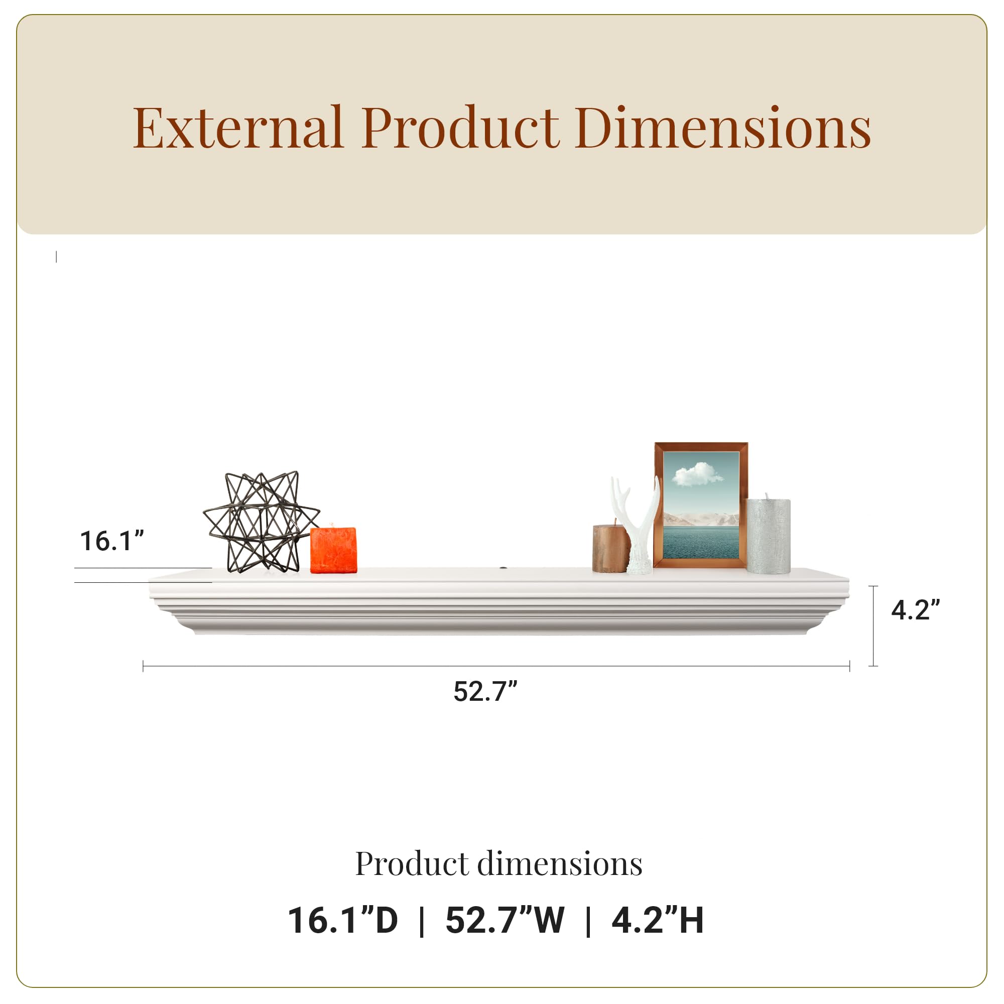 Stealth-Masters™ Bravo Concealment Shelf (Brilliant White, Large)