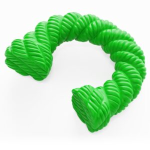 doudele dog toys for aggressive chewers, dog toys for medium large dogs, dog toys for traning, indestructible dog toy with beef flavor, natural rubber horseshoe-shaped chew toys (green)