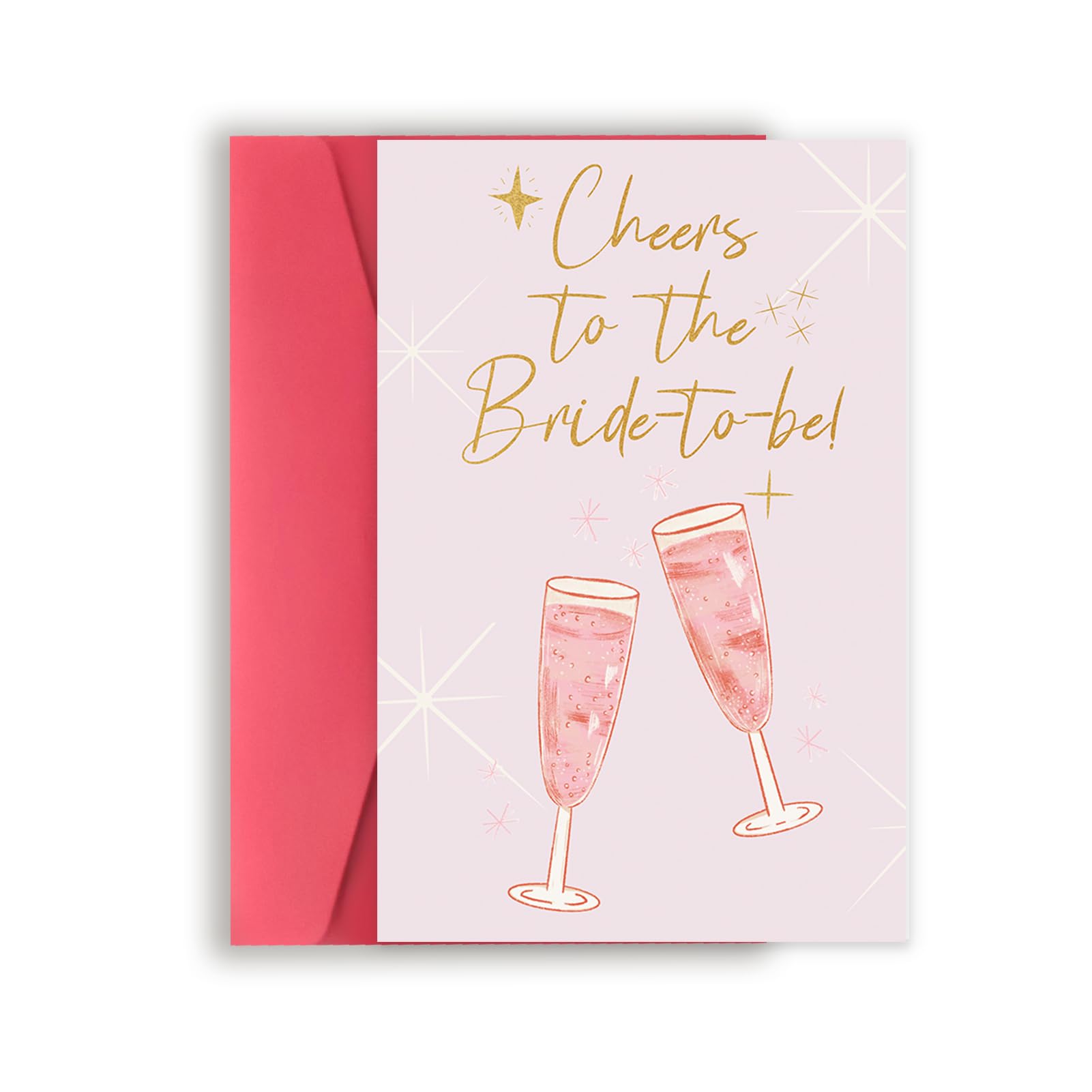 FANCYLUCKY Sweet Bridal Shower Card for Bride To Be, Funny Wedding Engagement Cards for Women Sister Friends, Bachelorette Party Card for Her, Wedding Congratulations Card