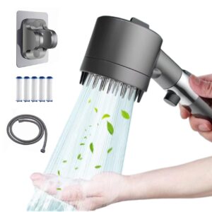 muravai shower head, 2024 new upgrade muravai showerpro filtered showerhead,high pressure shower heads, pressure boosting shower head spray, adjustables pressure showerhead with hose and filter