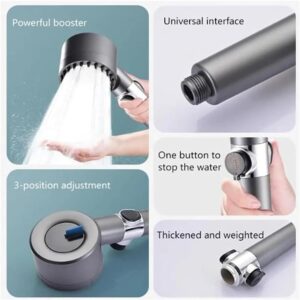 Muravai Shower Head, 2024 New Upgrade Muravai Showerpro Filtered Showerhead,High Pressure Shower Heads, Pressure Boosting Shower Head Spray, Adjustables Pressure Showerhead with Hose and Filter