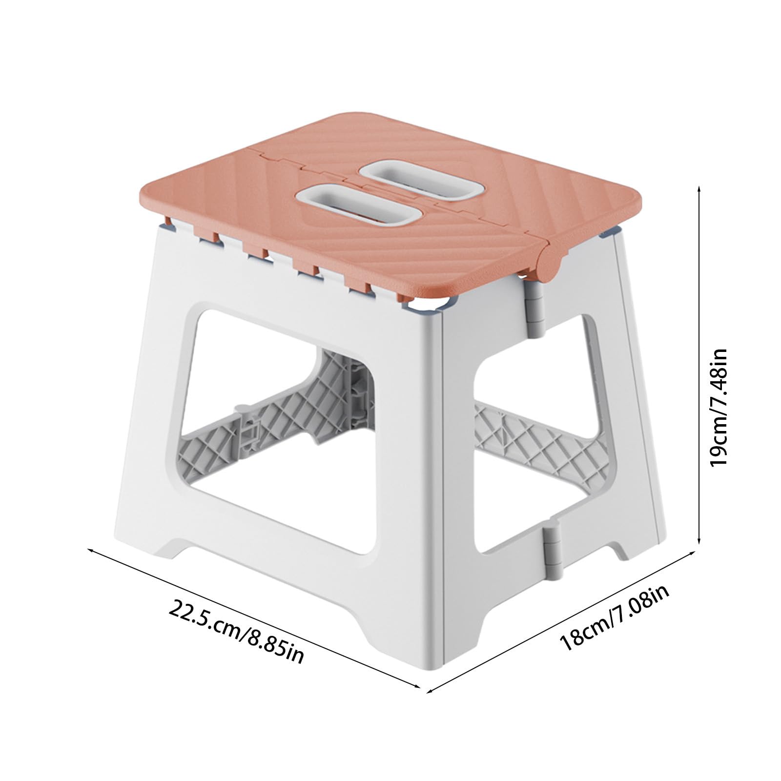 Home Folding Step Stool - Heavy Duty Step Stools for Adults, Compact Foot Stools, Lightweight Plastic Foldable Step Stool for Kitchen, Bathroom & Living Room