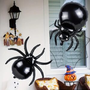 halloween balloons 2pcs giant black spider balloons party balloons big halloween spider foil balloons black party balloons cute birthday decorations halloween foil balloons decorative foil balloons