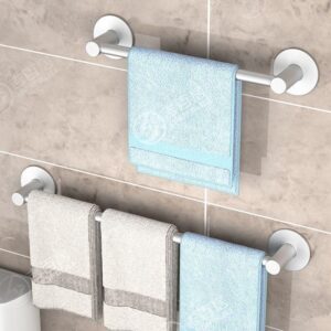 Punch-Free Multi-Functional Bath Towel Storage rack毛巾杆卫生间洗手间免打孔多功能浴巾收纳架 Kitchen Accessories