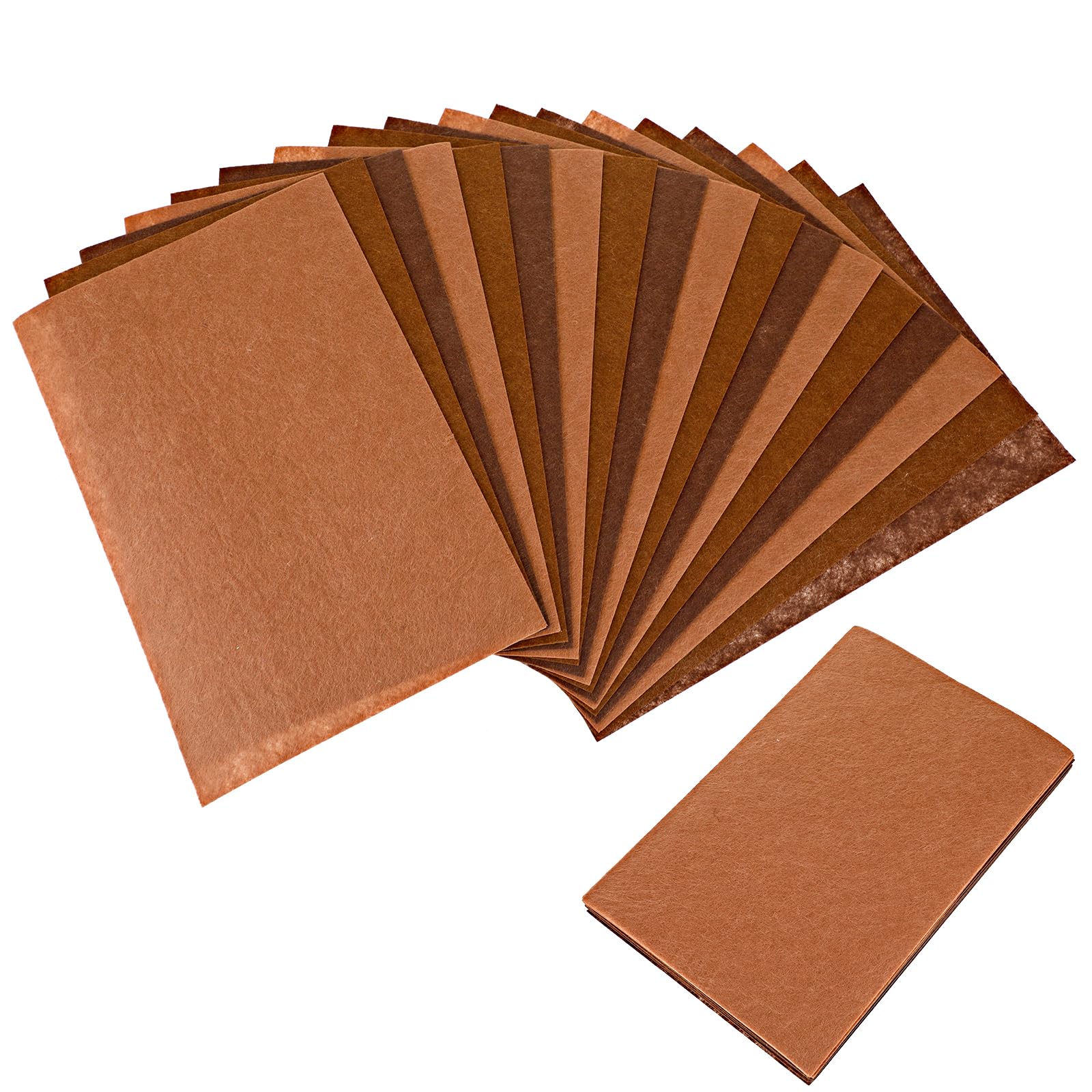 Lusofie Brown Felt Sheets 18 Pcs Felt Fabric Sheets Brown Felt Soft Felt Sheets Felt Fabric for Crafts DIY Craft Sewing Patchwork Art Projects 3 Colors 11.81 x 7.87 Inch