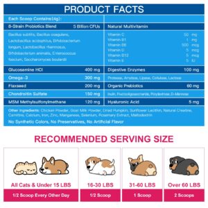 Dog Vitamins Powder, Probiotics for Dogs 180 Bites