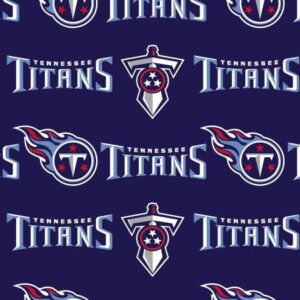 tennessee titans cotton fabric - nfl team logo cotton fabric by the yard, fat quarter, half yard, 1 yard, 2 yard cuts