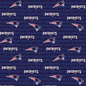 new england patriots cotton fabric - nfl team logo cotton fabric by the yard, fat quarter, half yard, 1 yard, 2 yard cuts