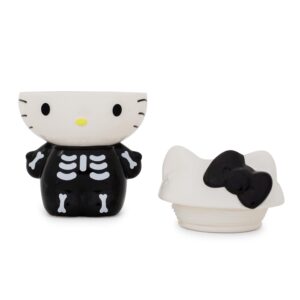 Sanrio Hello Kitty Skeleton Small Ceramic Snack Jar Container With Lid | Storage For Kick-Knacks | 6 Inches Tall