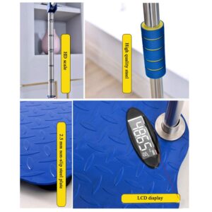 Foldable Electronic Height and Weight Scale,Digital Physician Scale, Digital Health Scale with Height Rod, 180kg Capacity