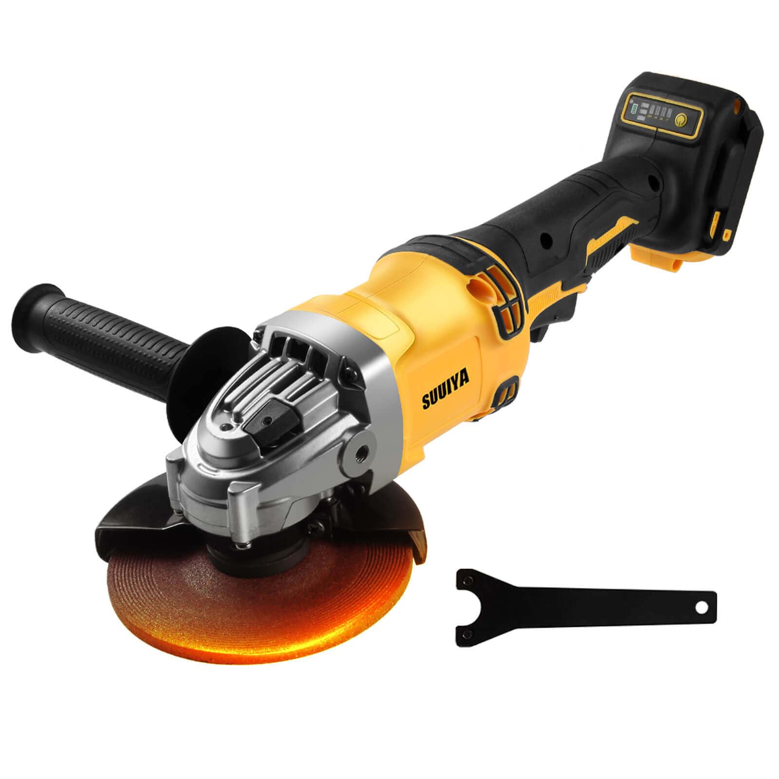 Cordless Angle Grinder Compatible with DEWALT 20V MAX Battery4-1/2" Blades Brushless Grinder,3 Variable Speed Up to 10000 RPM Battery Powered Angle Grinde,For Cutting, Griding, Polishing (No Battery)