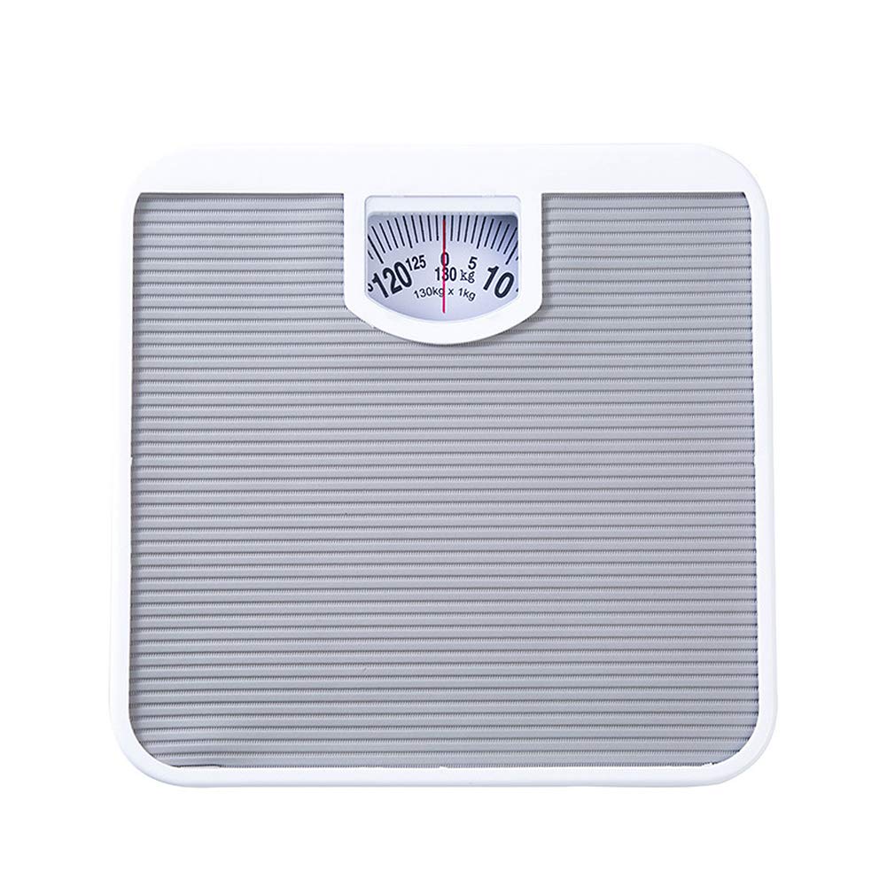 Bathroom Scale 287lb/130kg Capacity Extra Large Mechanical Dial Heavy Duty Professional Accurate Body Weight Scales(Light Gray)