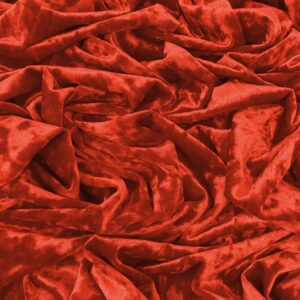 Ice Fabrics Stretch Crushed Velvet Fabric by The Yard - 60/62" Wide Soft Velvety Fabric for Sewing Apparel, Upholstery, Curtains & Decor - 250 GSM - 20% Vertical Stretch - Orange - 1 Yard