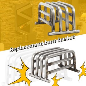 Foruly Replacement Burning Basket Burner Pot for wiseway Pellet Stove Stainless Steel, pellet stove baskets