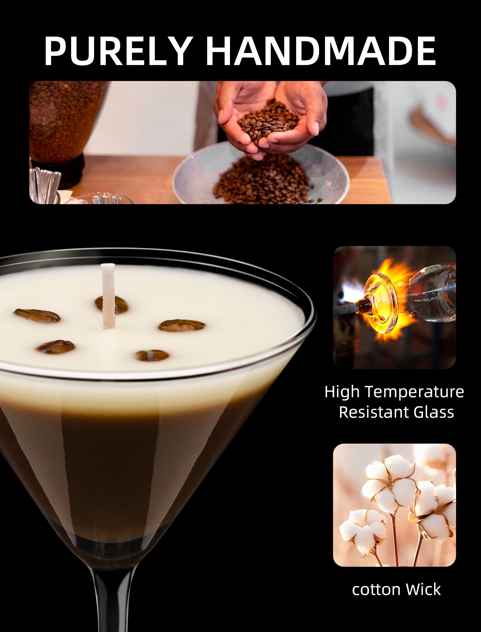 Espresso Martini Candle-Scented Aromatherapy Candles Gift for Coffee Lovers- Housewarming Christmas Birthday Gift Candle