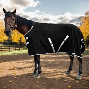 adjustable horse blanket, polar fleece horse sheet for winter (72'')