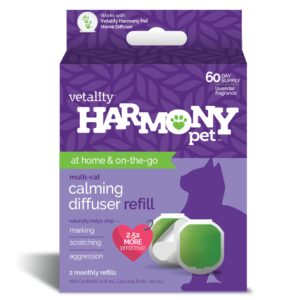 vetality harmony pet calming home diffuser refills for cats 2ct