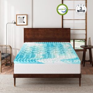 Dyonery 2 Inch 5-Zone Gel Memory Foam King Mattress Topper, CertiPUR-US Certified, Cooling Sleep, Pressure Relief, 76"×80"×2"