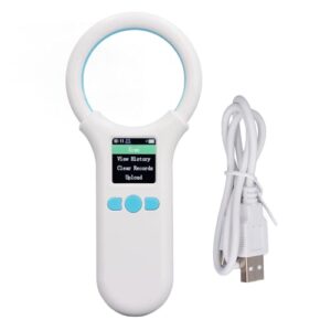 animal tag reader handhel,portable microchip reader scanner, 134.2khz/125khz usb charging animal chip id reader scanner