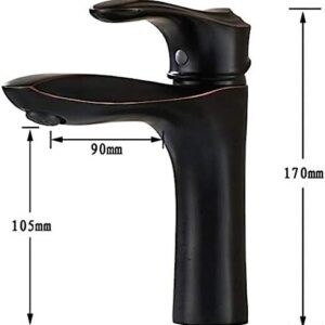 DJFKDYHPE Kitchen Taps Faucet Fashion Style Bathroom Sink Faucet Cold and Hot Water Taps Black Single Lever Bath Mixer Deck Mounted Ship Sink Faucet, Vessel Basin Faucet Faucet