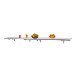 hilberiazel concession shelf 96l x 12w inch, stainless steel drop down folding serving food shelf stand, for concession windows, wall-mounted