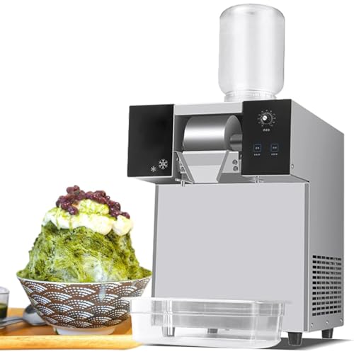 XURUIUS Commercial Ice Crusher Shaved Ice Machine, Shaved Ice Machine, Automatic Snow Cone Machine, Adjustable Thickness, Tabletop Ice Maker (60KG)