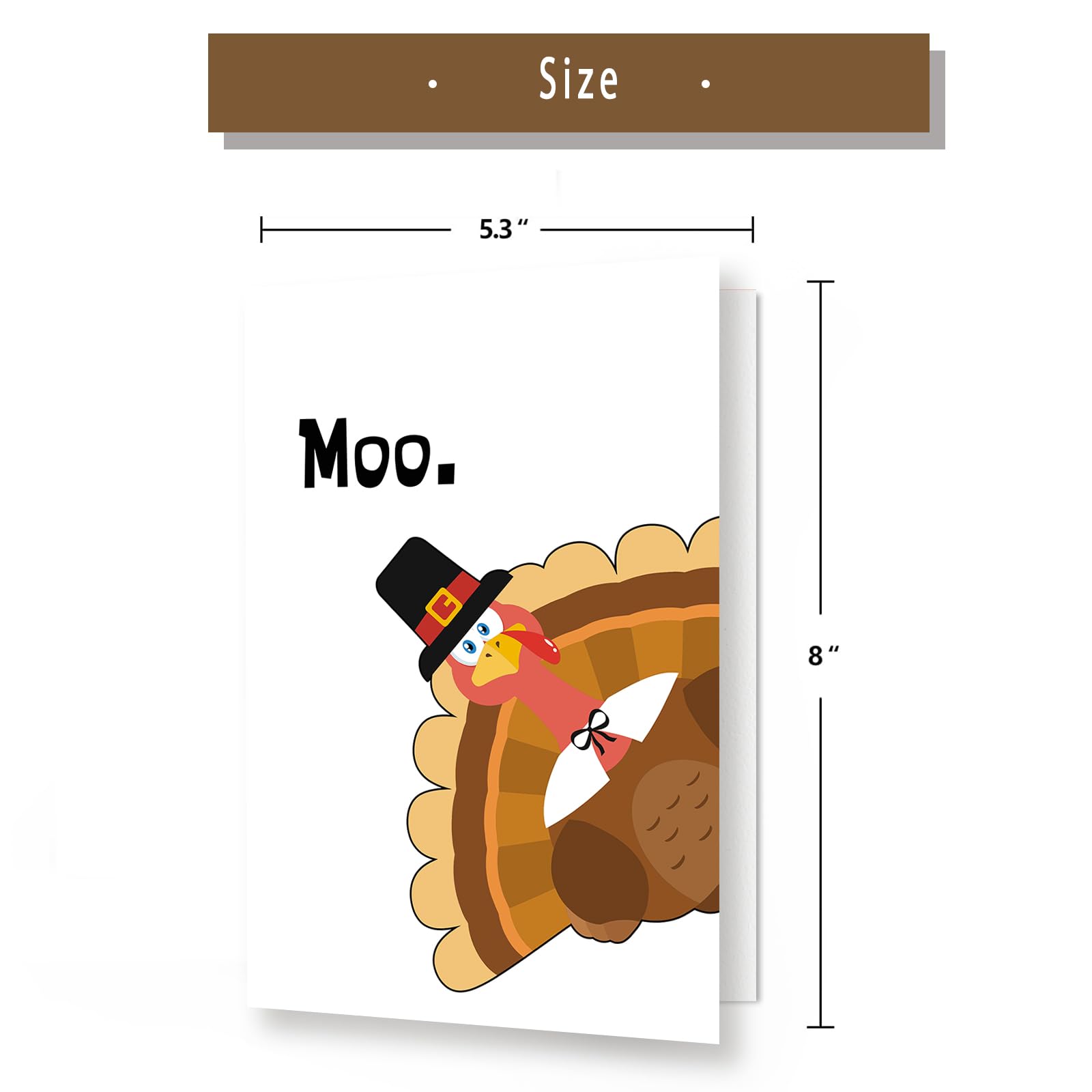 Huameigf Funny Thanksgiving Card for Him Her, Happy Thanksgiving Card Gift Idea for Kids Friend Family, Fall Thank You Card, Thankful Holiday Card