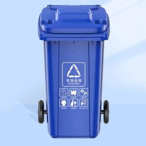 psybrythia outdoor garbage can with wheels and lid 80l 100l 120l 240l heavy duty large garbage can trash container for patios, kitchens, and outdoor entertaining(blue)