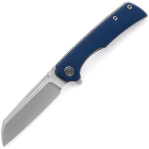 miguron knives m malory flipper folding knife 3.5" 14c28n satin blade blue micarta handle outdoor camping hiking pocket knife mgr-809mbu