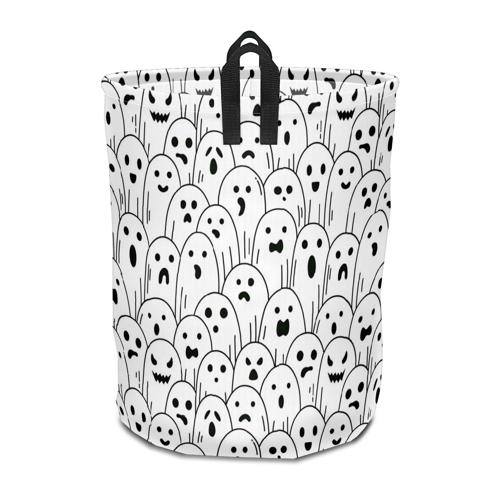 Halloween Ghosts Laundry Hamper,laundry Basket,Waterproof Storage Bin for Bedroom,Clothes Organizer Basket,Toys and Blankets in Bathroom