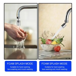 Universal Faucet Splash-Proof Swivel Kitchen Faucet Water Saving Bath Faucet Stainless Steel 720°Rotation Nozzle Faucet(Dual Outlet)