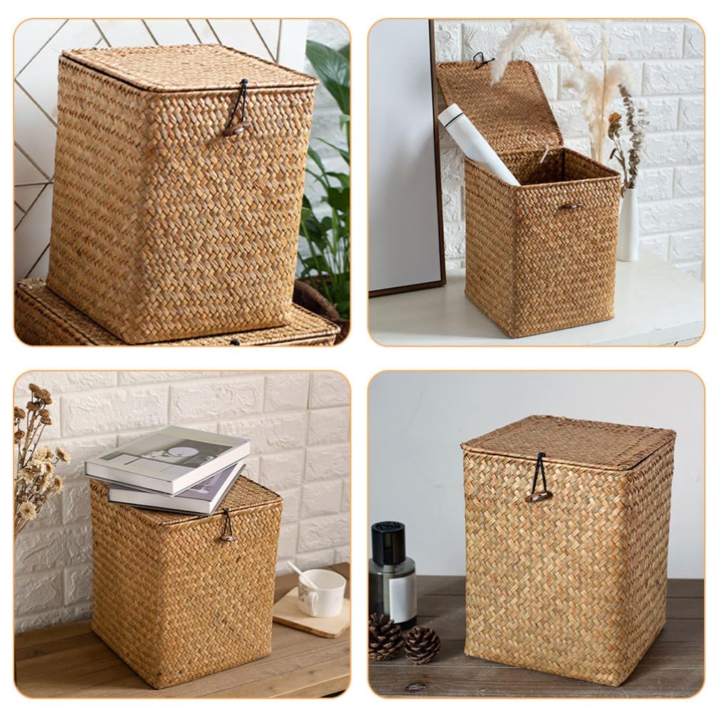 ULTECHNOVO Storage Cube, Wicker Storage Baskets for Shelves, Storage Baskets, Wicker Storage Basket for Bedroom, Living Room (12.38X10.22in)