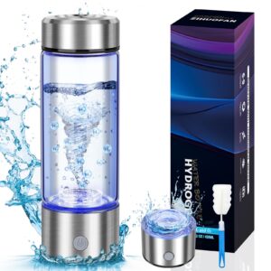 hydrogen water bottle, 2024 portable hydrogen water generator with advanced spe pem technology, high-efficiency water ionizer for office, travel, fitness & everyday hydration, 420ml