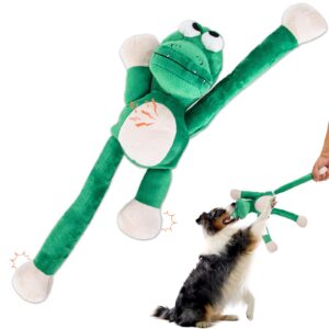 zuykjeagle christmas large dog squeaky toys for stuffed toys, retractable tug-of-war toy with long legs, plush chew toys to keep puppy small, medium, and large dogs busy