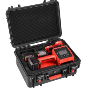 zenacce waterproof hard case compatible with milwaukee m18 inflator 2848-20, air compressor carrying case for milwaukee tools, can hold 18v 3.0 to 9.0 ah battery packs and charging station