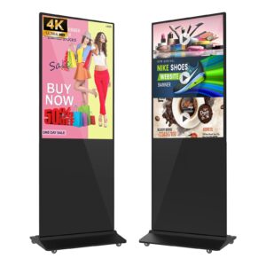 49 inch indoor digital signage, 4k uhd lcd touch screen floor standing digital signage interactive displays, cms and u-disk input auto ads player android os