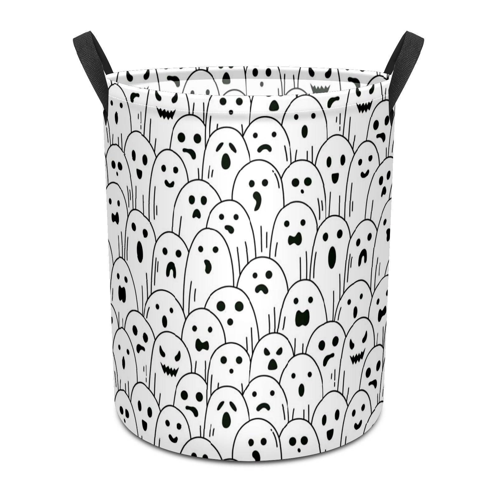 Halloween Ghosts Laundry Hamper,laundry Basket,Waterproof Storage Bin for Bedroom,Clothes Organizer Basket,Toys and Blankets in Bathroom