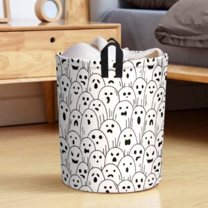 Halloween Ghosts Laundry Hamper,laundry Basket,Waterproof Storage Bin for Bedroom,Clothes Organizer Basket,Toys and Blankets in Bathroom