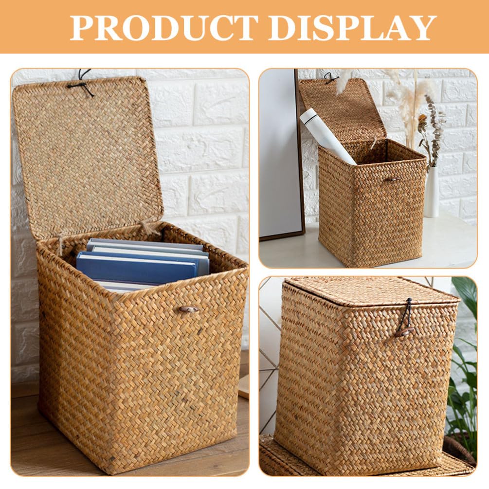 ULTECHNOVO Storage Cube, Wicker Storage Baskets for Shelves, Storage Baskets, Wicker Storage Basket for Bedroom, Living Room (12.38X10.22in)